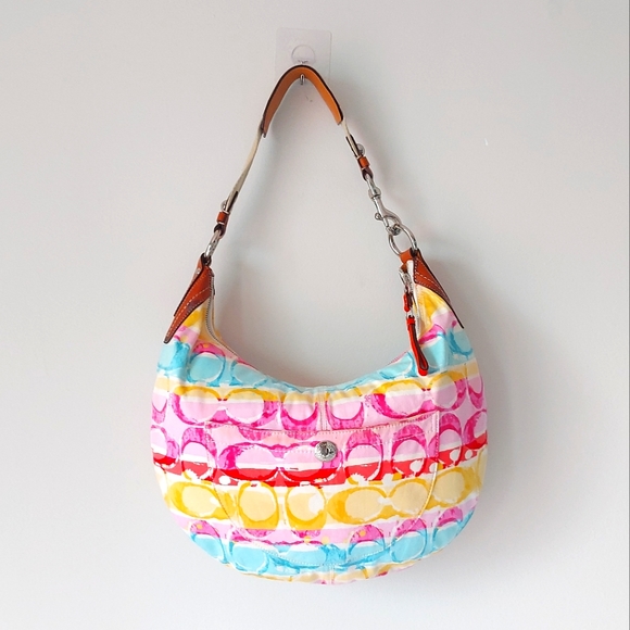 Coach | Bags | Coach Hamptons Watercolor Scribble Hobo 1754 | Poshmark